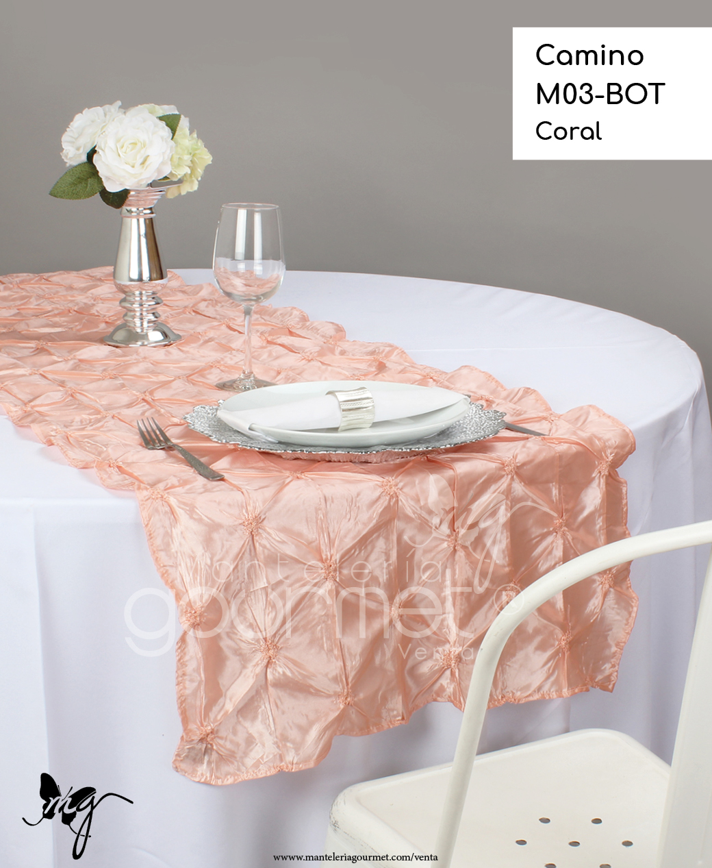 Camino M03-BOT Coral – Mantelería Gourmet®