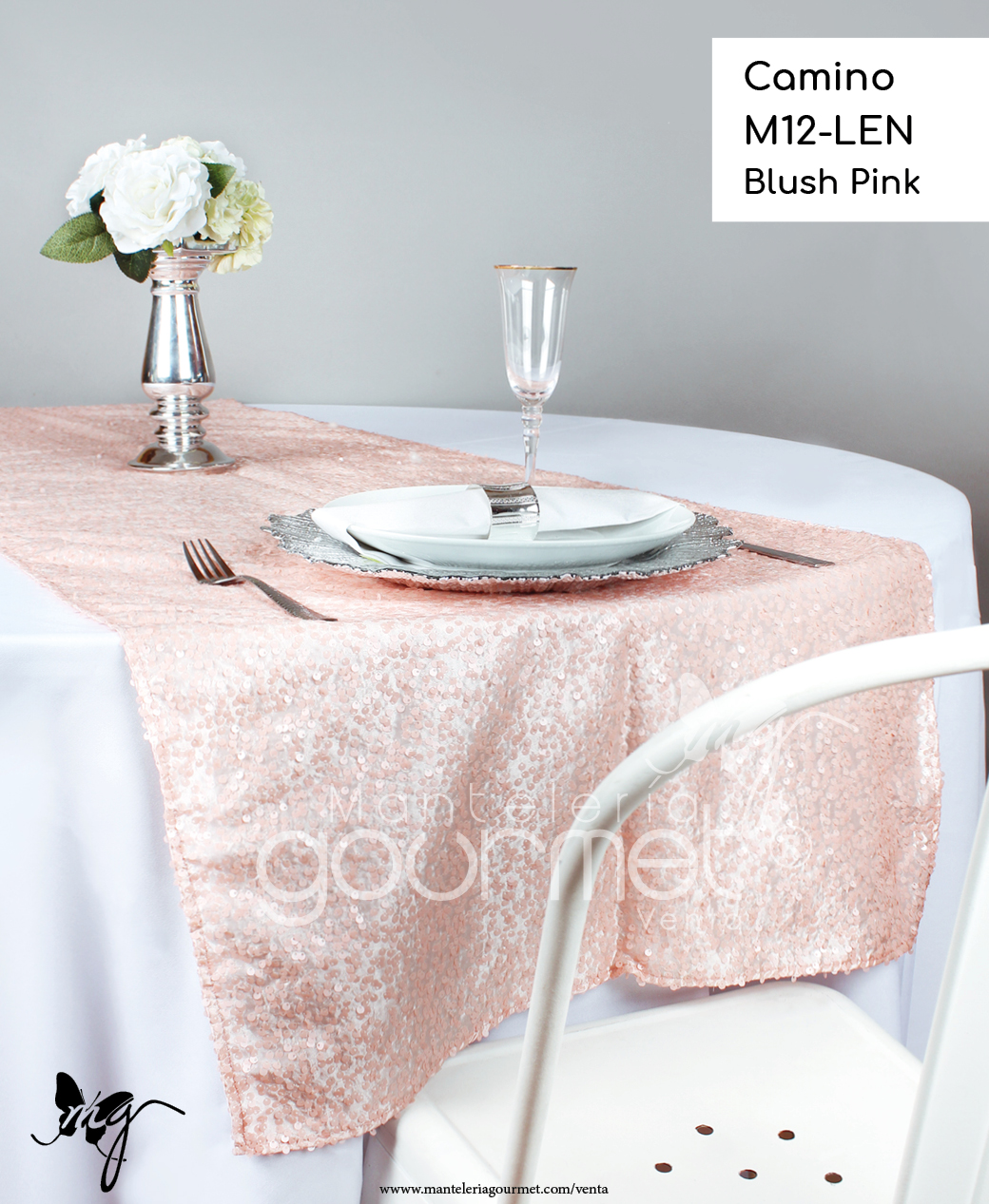 Camino M12-LEN Blush Pink – Mantelería Gourmet®