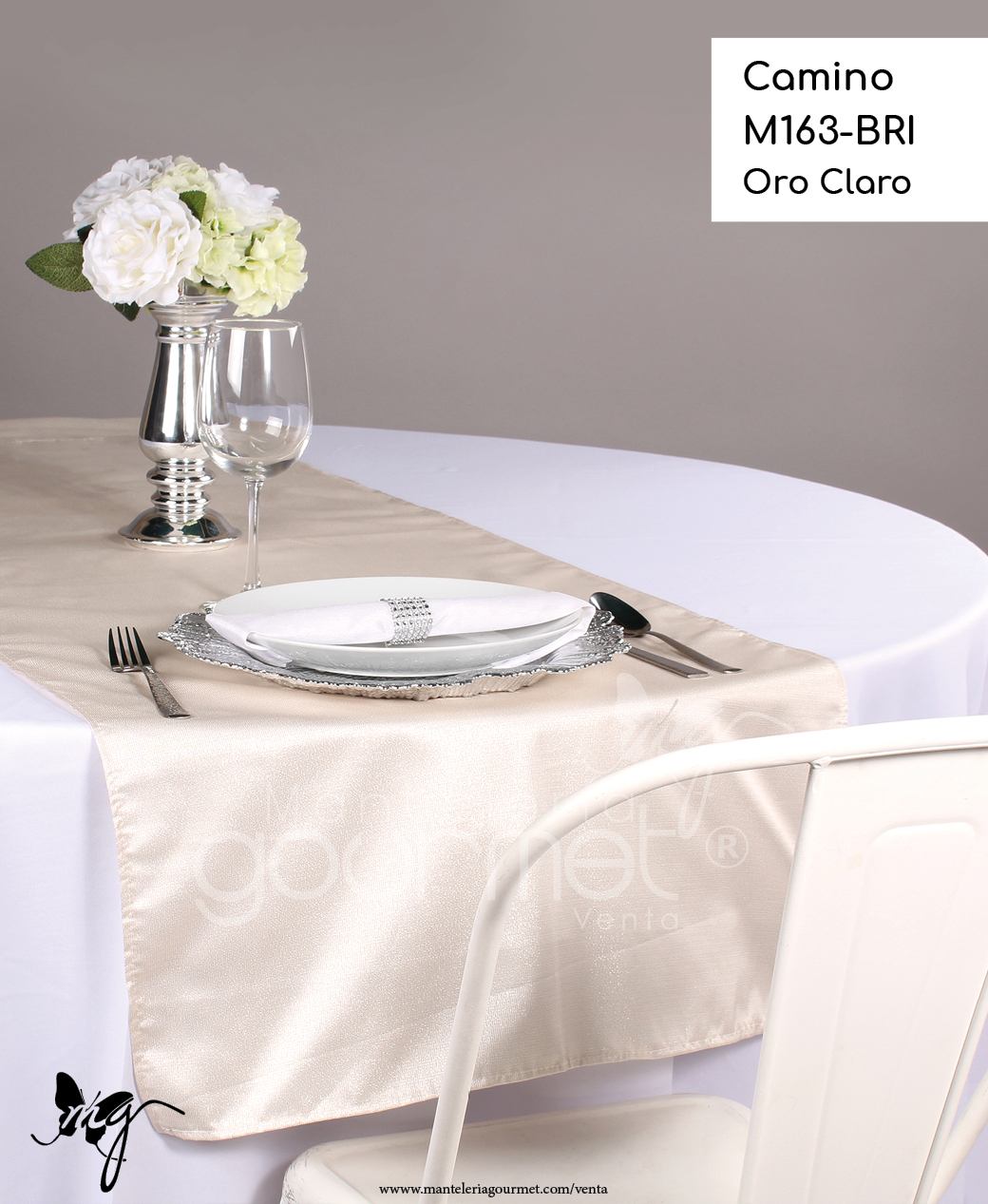 Camino M163-BRI Oro Claro – Mantelería Gourmet®