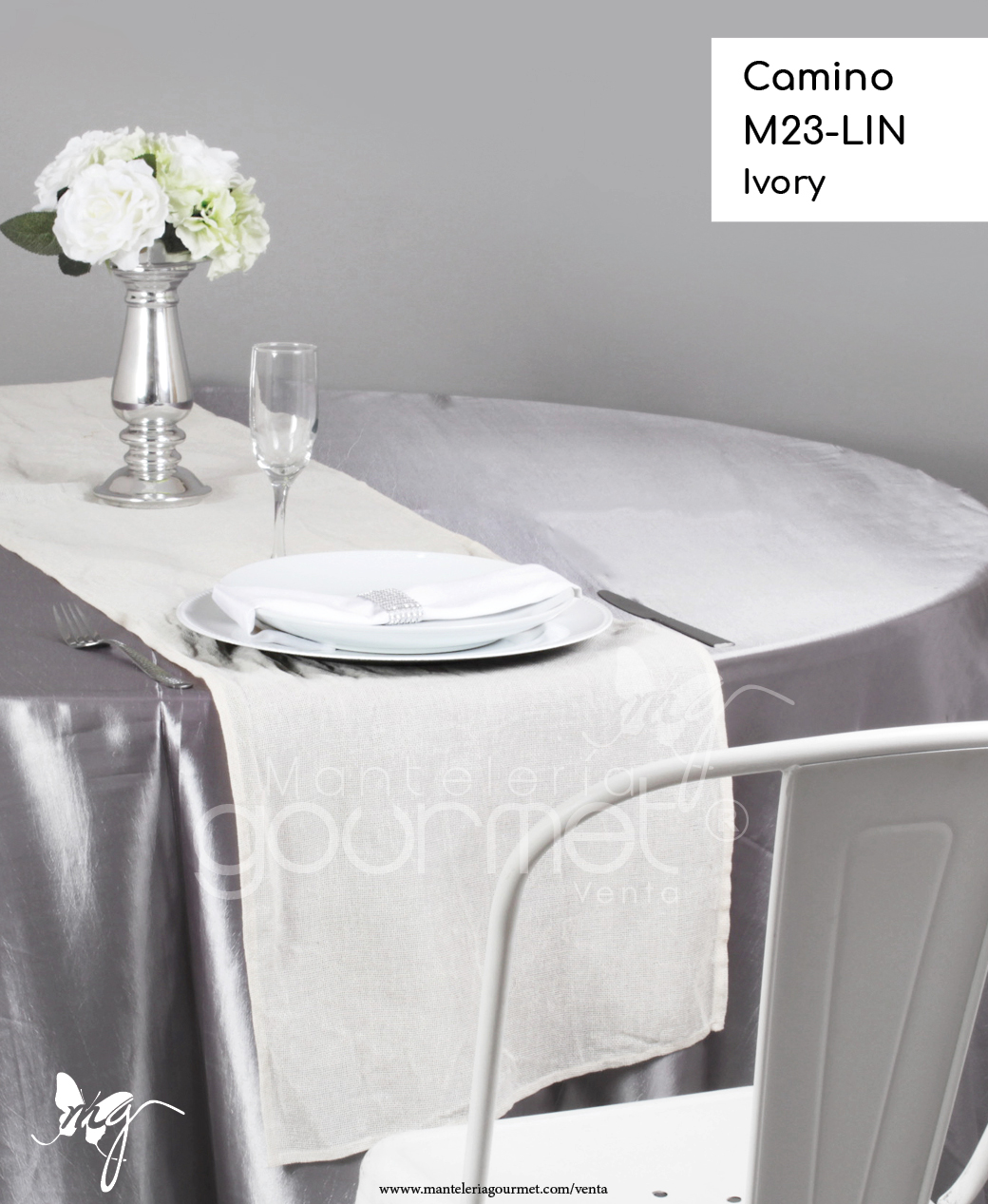 Camino M23-LIN Ivory – Mantelería Gourmet®