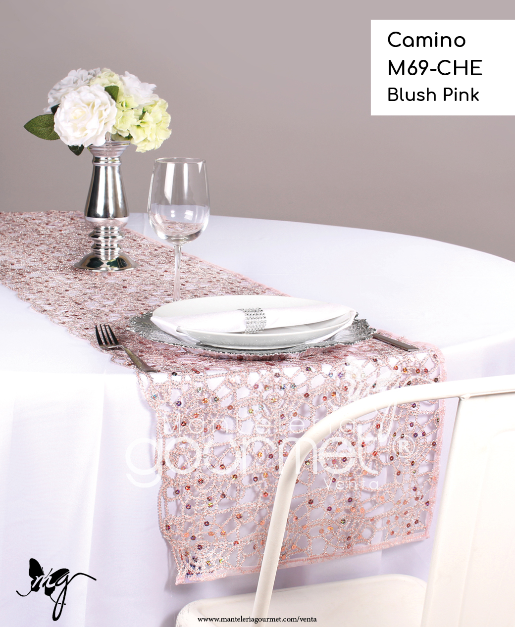 Camino M69-CHE Blush Pink – Mantelería Gourmet®