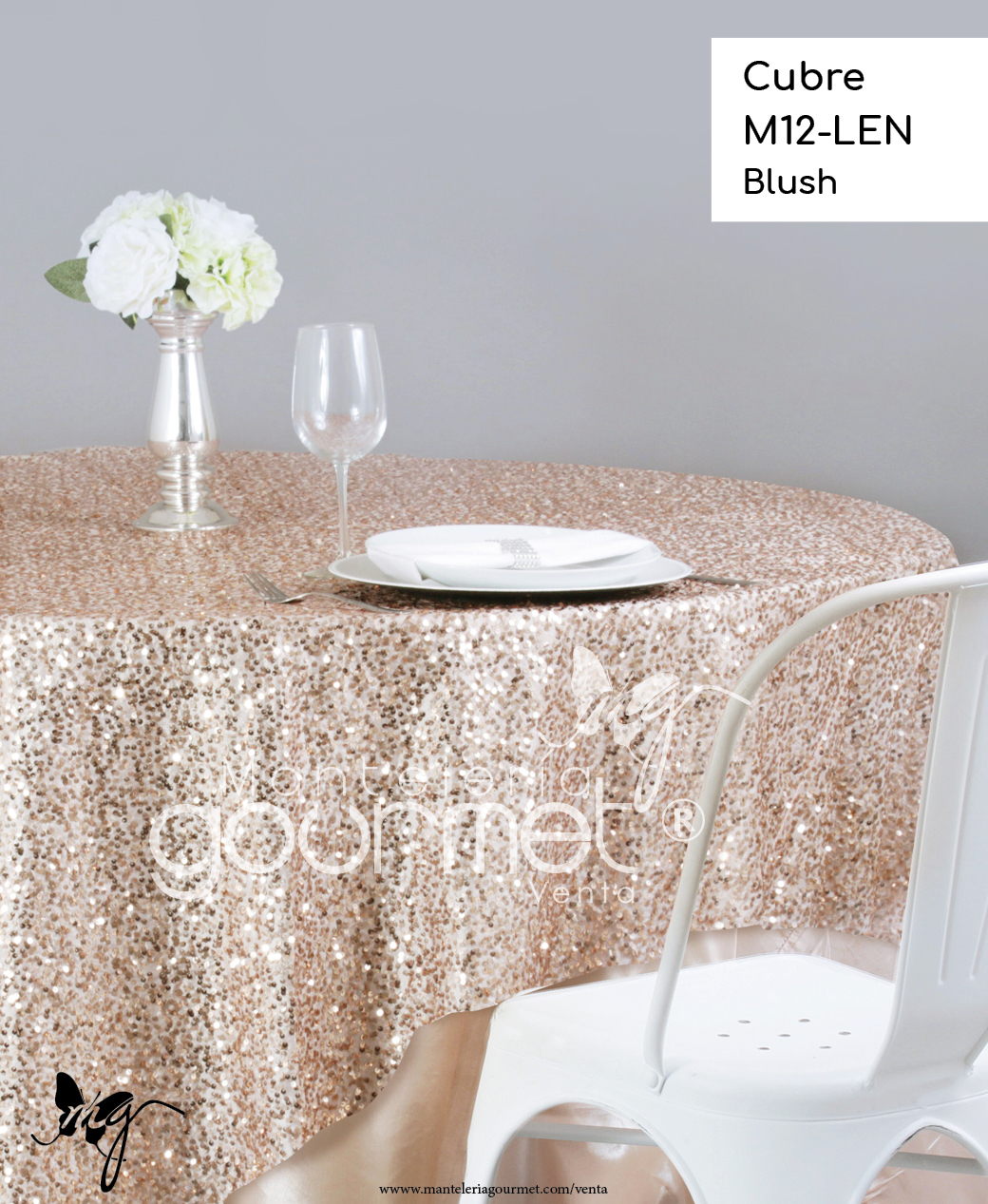 Cubre M12-LEN Blush – Mantelería Gourmet®