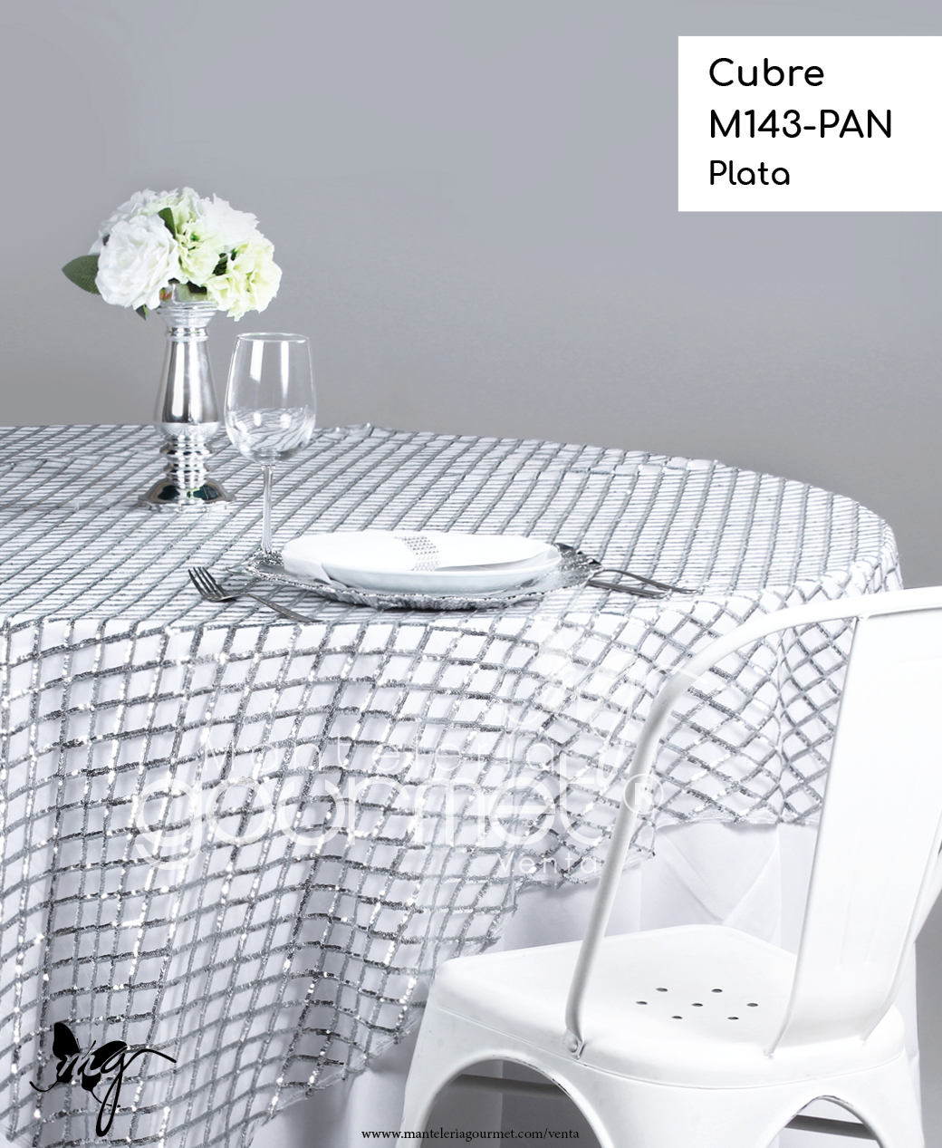 Cubre M143-PAN Plata – Mantelería Gourmet®