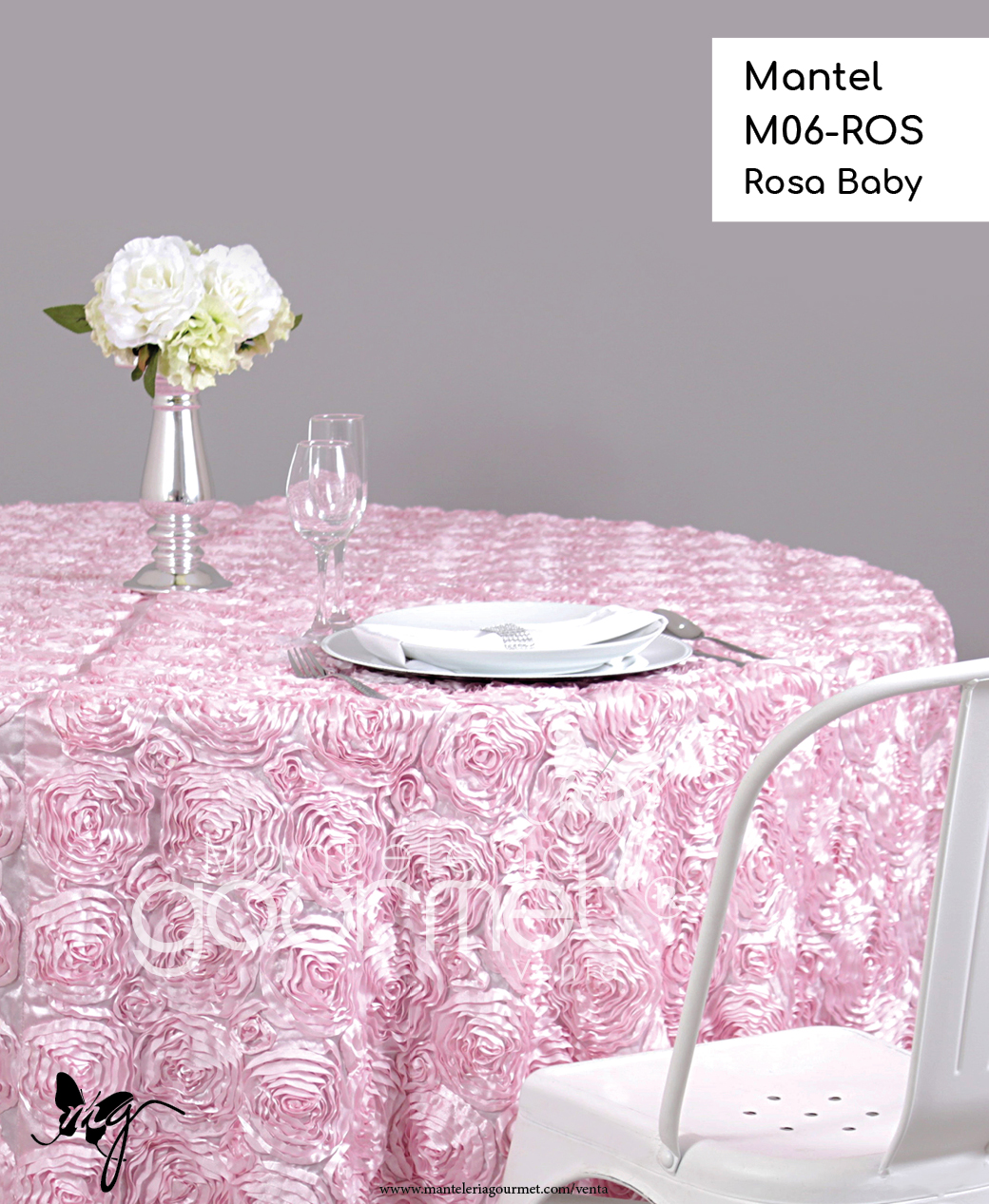 Mantel M06-ROS Rosa Baby – Mantelería Gourmet®