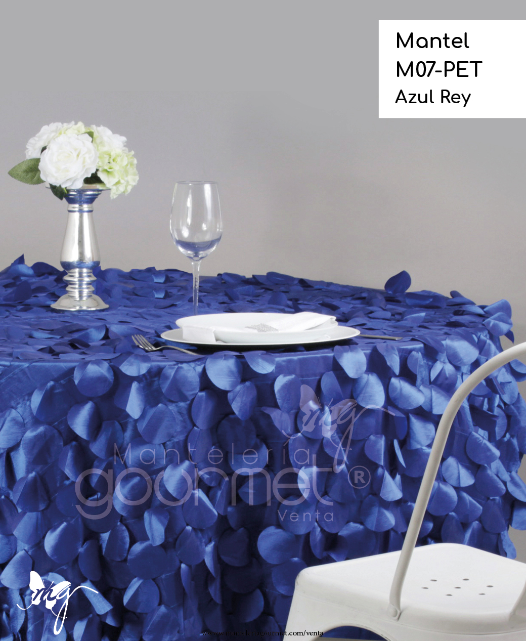 Mantel M07-PET Azul Rey – Mantelería Gourmet®