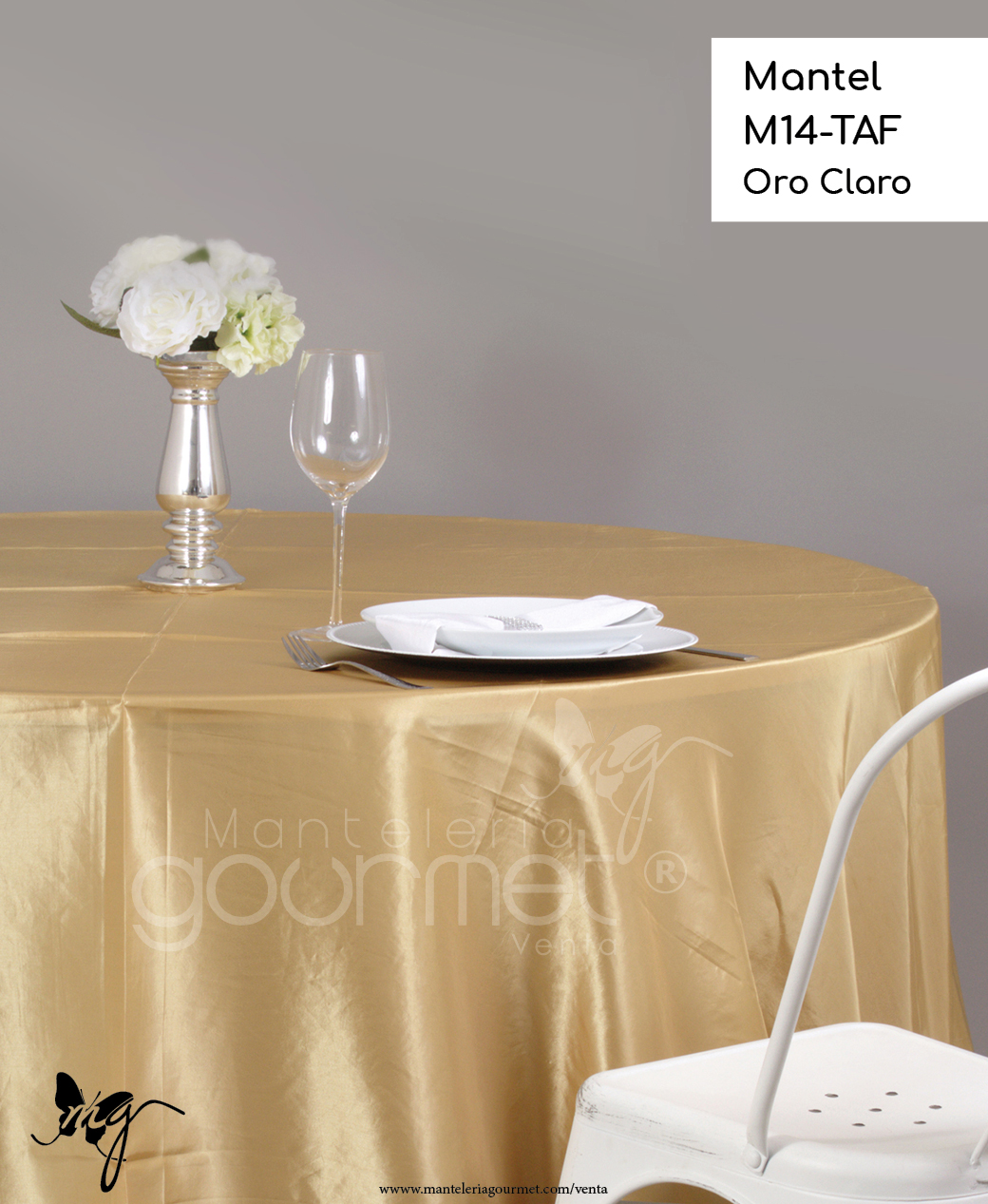 Mantel M14-TAF Oro Claro – Mantelería Gourmet®