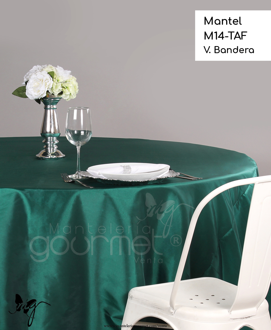 Mantel M14-TAF Verde Bandera – Mantelería Gourmet®
