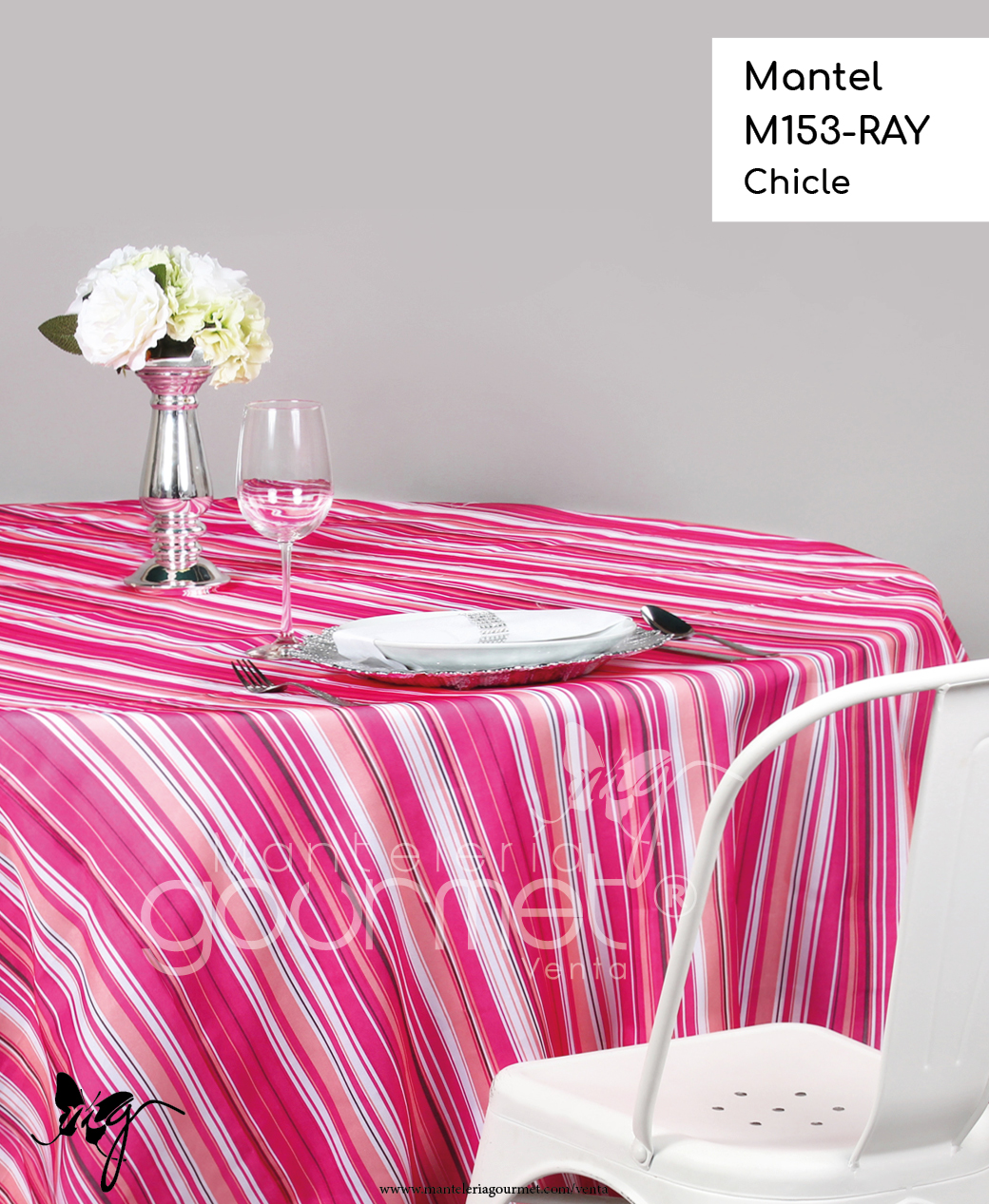 Mantel M153-RAY Chicle – Mantelería Gourmet®