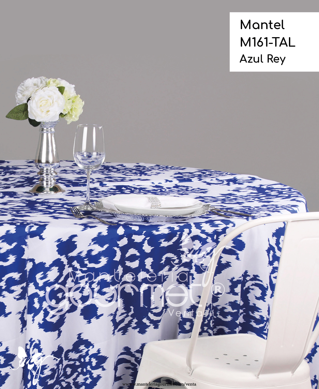 Mantel M161-TAL Azul Rey – Mantelería Gourmet®