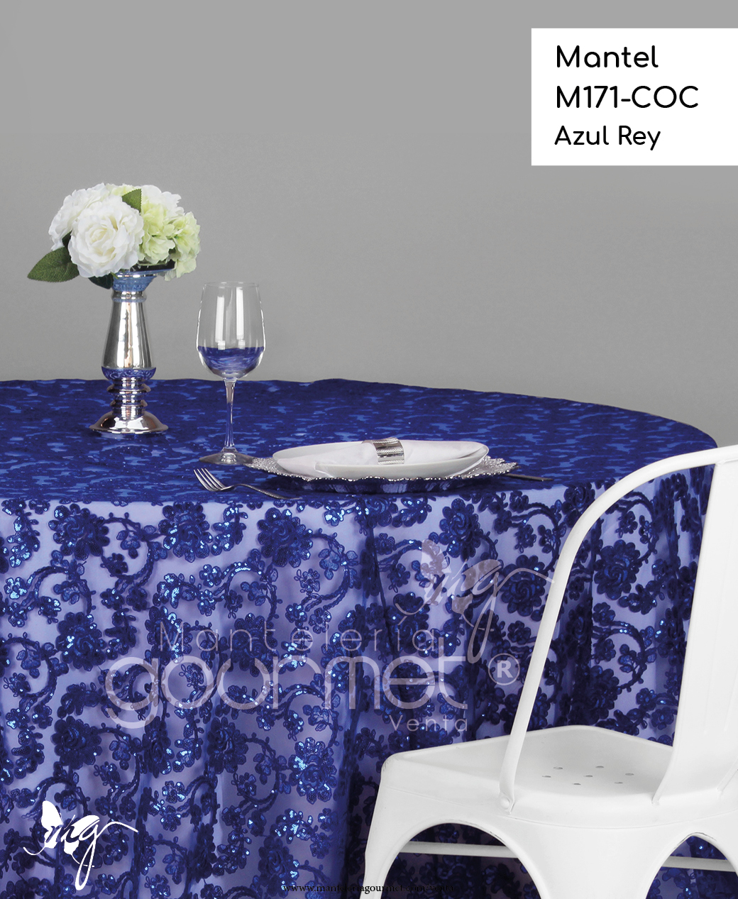 Mantel M171-COC Azul Rey – Mantelería Gourmet®