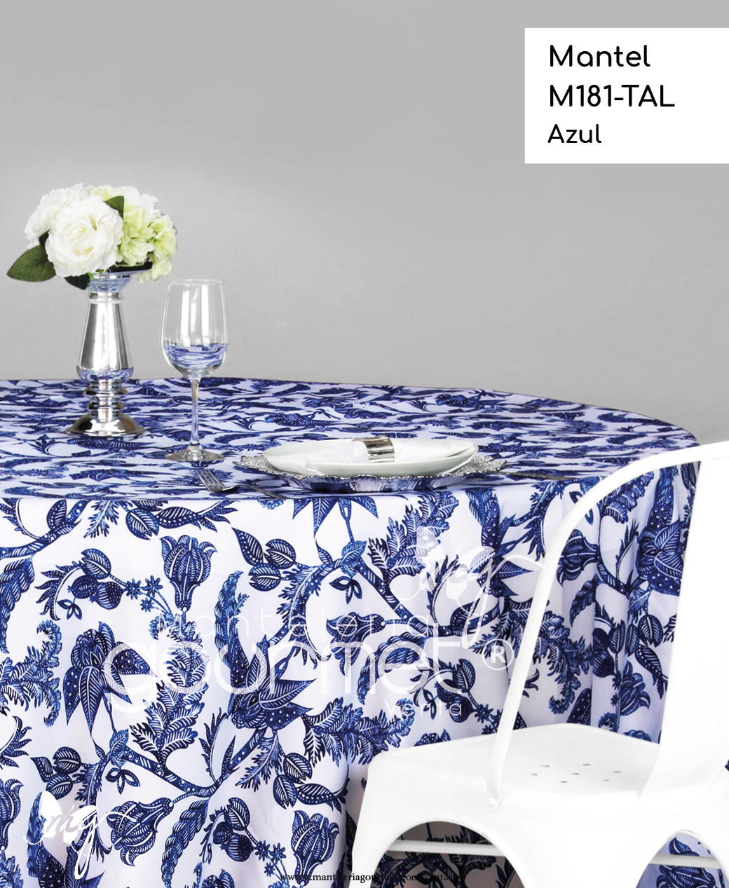 Mantel M181-TAL Azul – Mantelería Gourmet®