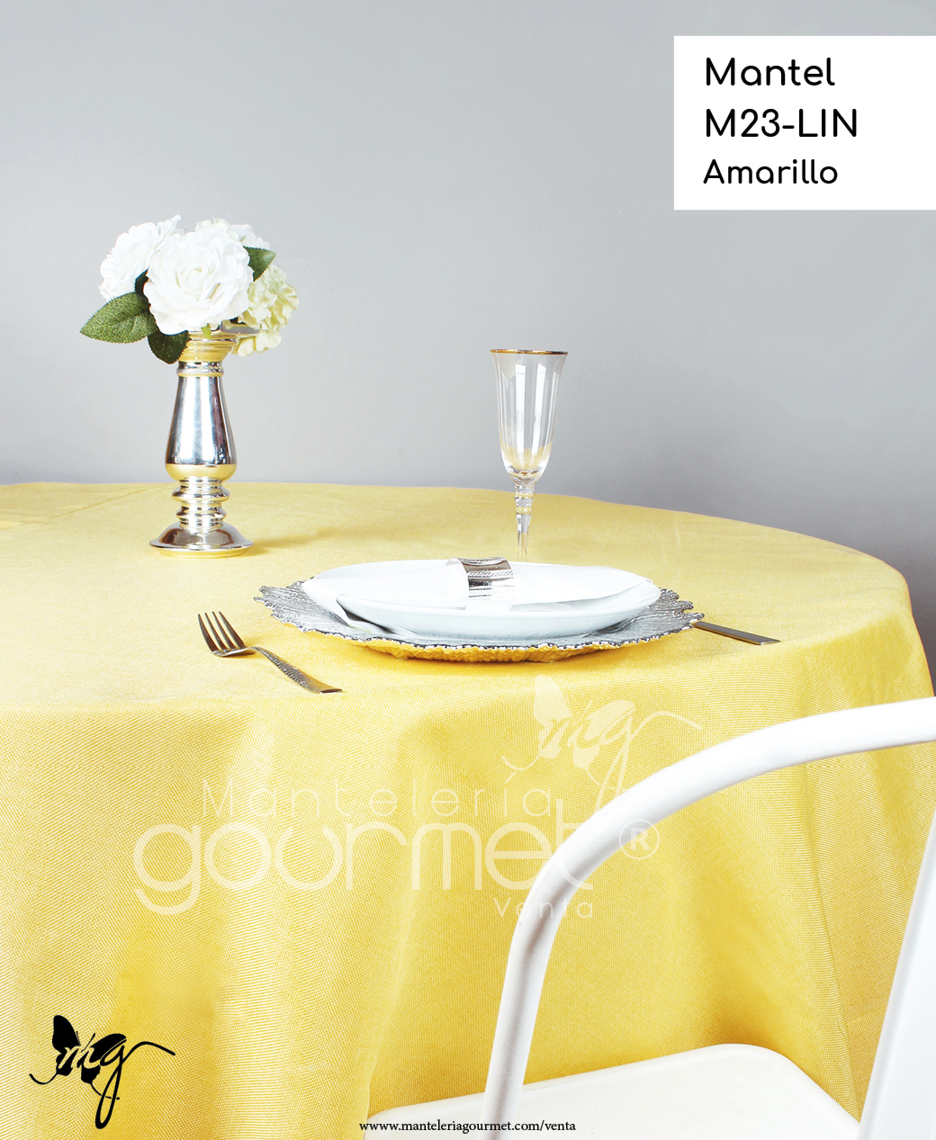 Mantel M23-LIN Amarillo – Mantelería Gourmet®