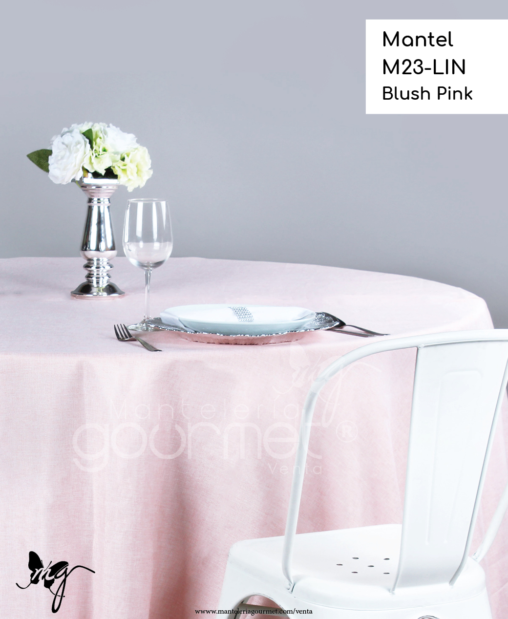 Mantel M23-LIN Blush Pink – Mantelería Gourmet®