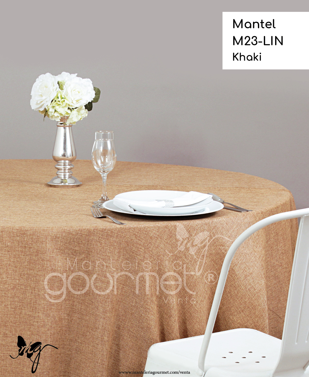 Mantel M23-LIN Khaki – Mantelería Gourmet®