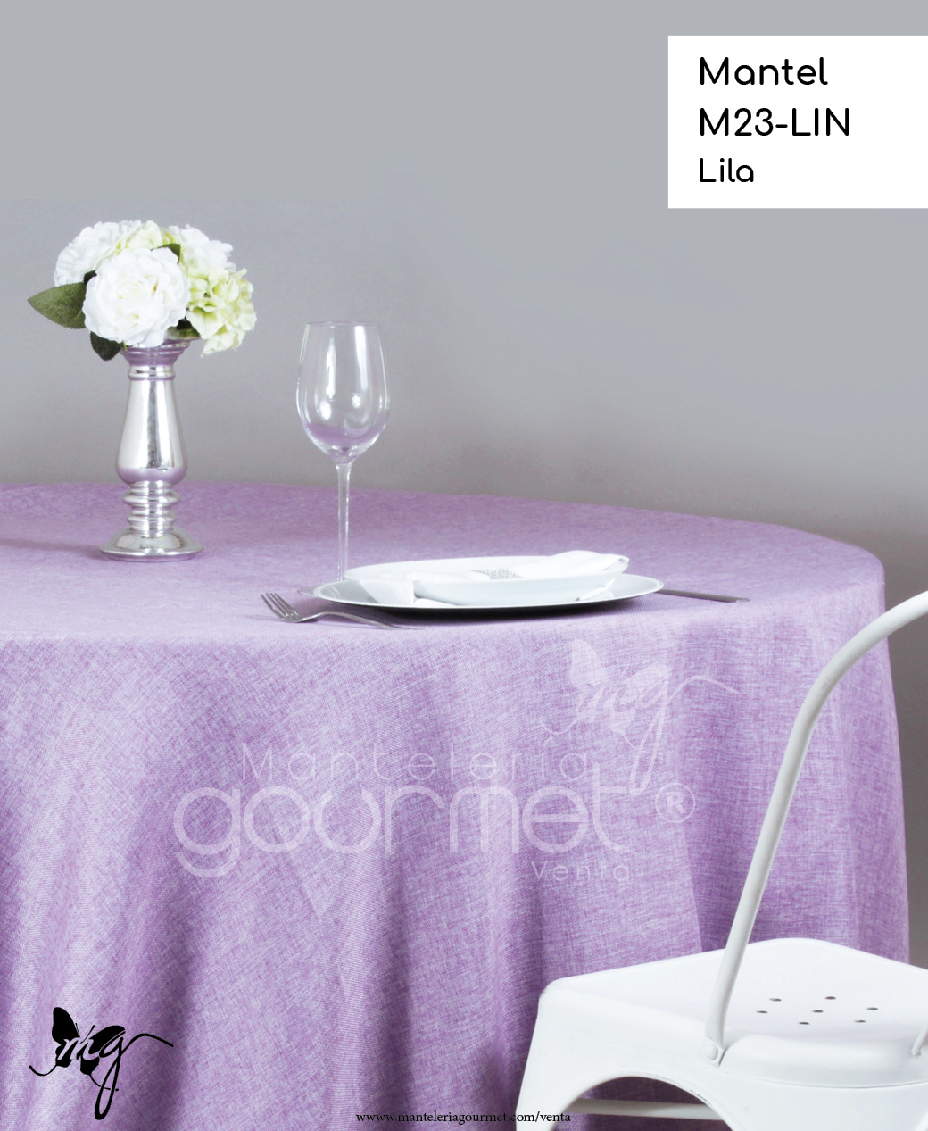 Mantel M23-LIN Lila – Mantelería Gourmet®
