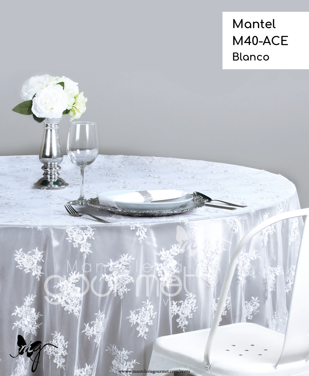 Mantel M40-ACE Blanco – Mantelería Gourmet®