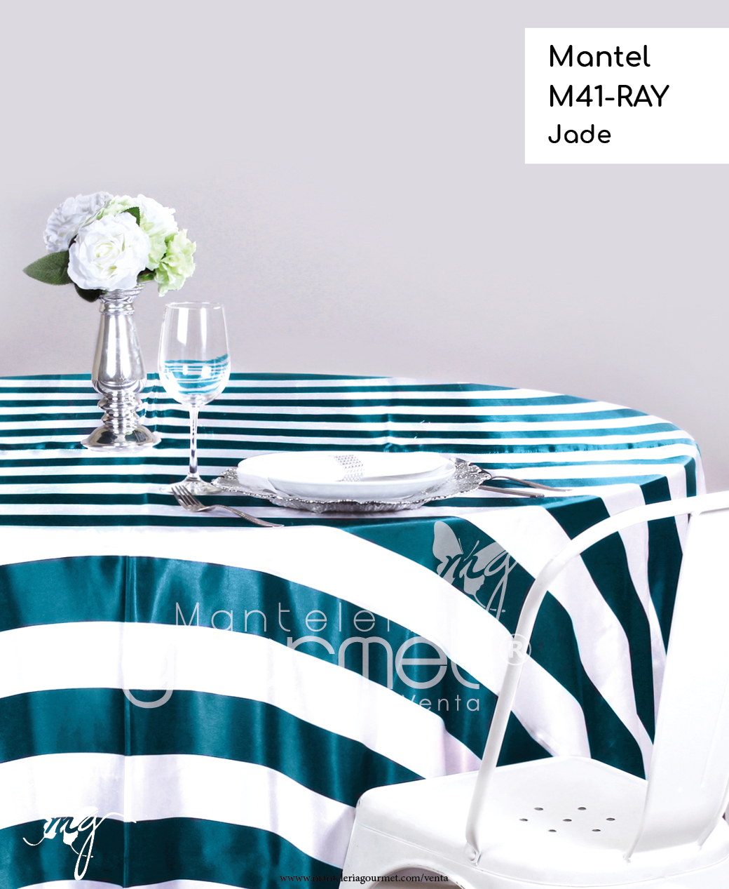 Mantel M41-RAY Jade – Mantelería Gourmet®