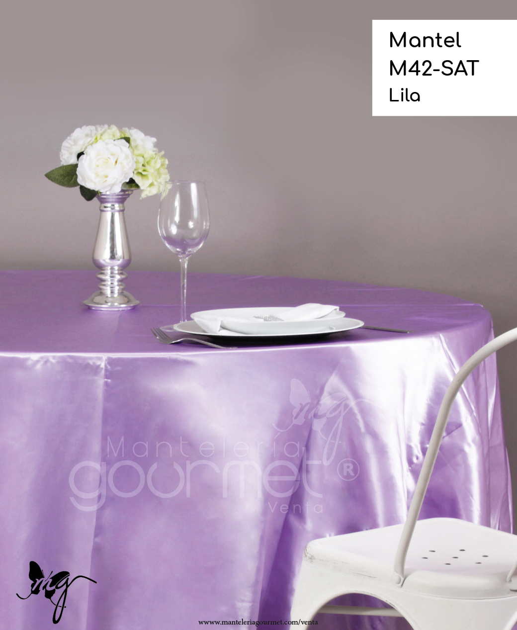 Mantel M42-SAT Lila – Mantelería Gourmet®