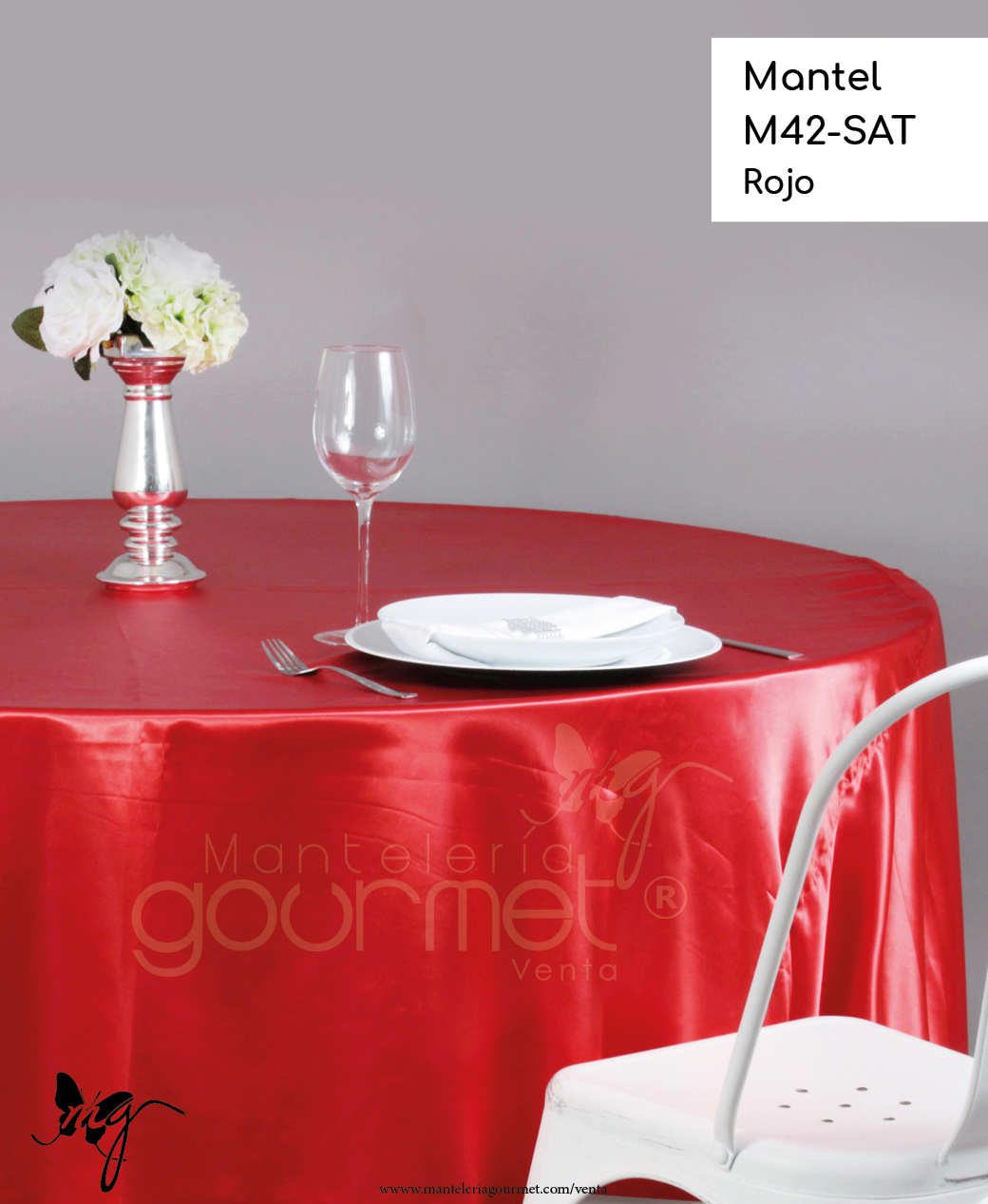 Mantel M42-SAT Rojo – Mantelería Gourmet®