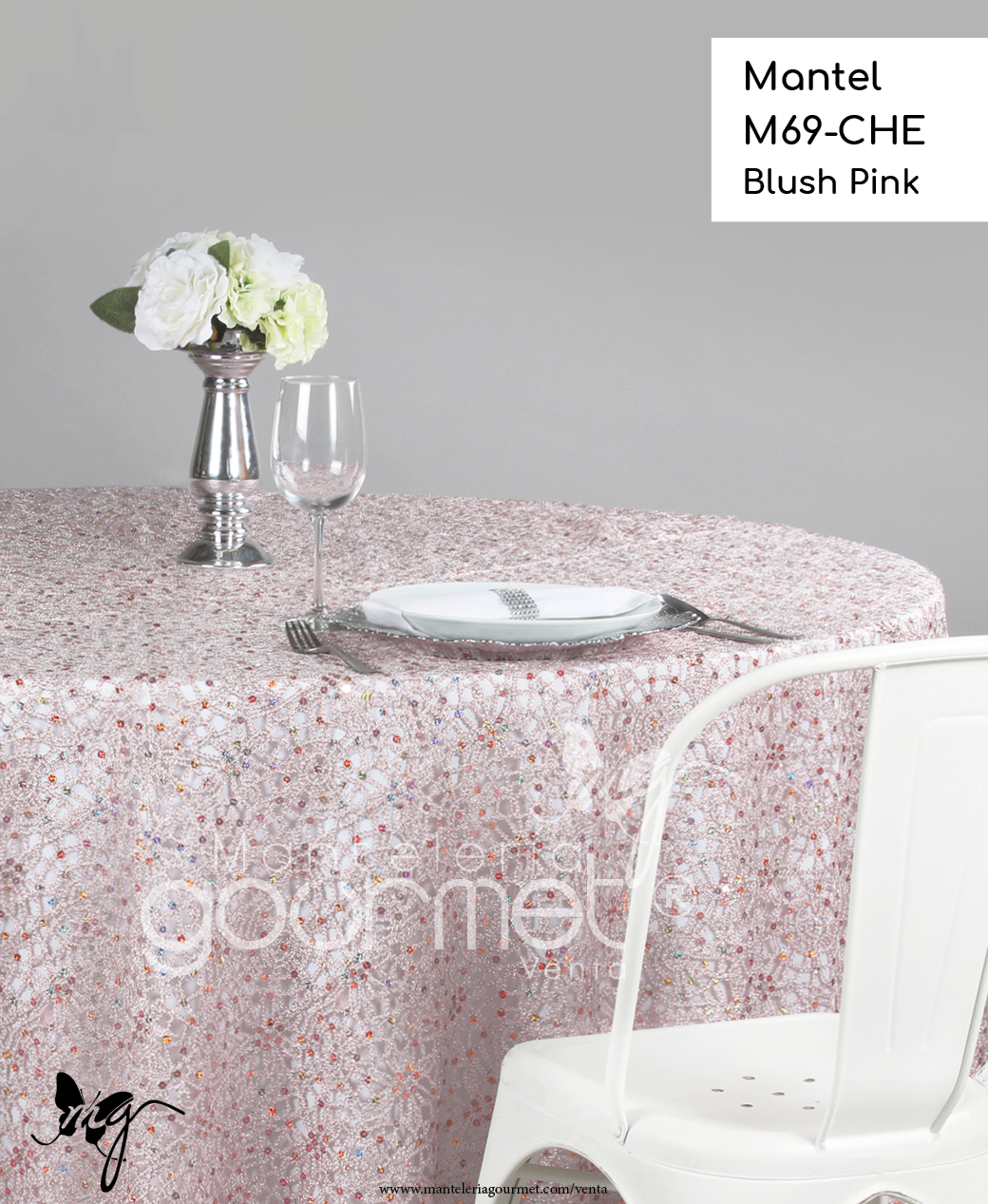 Mantel M69-CHE Blush Pink – Mantelería Gourmet®
