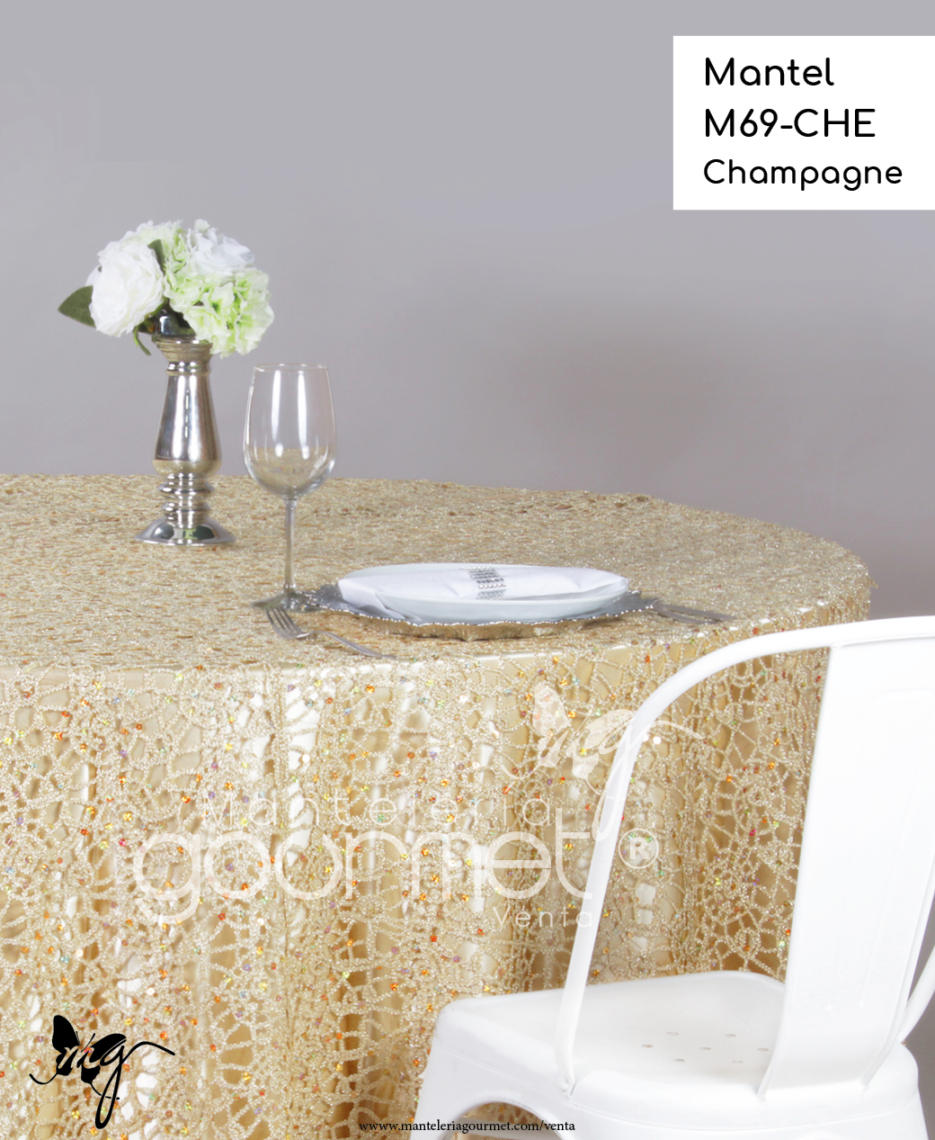 Mantel M69-CHE Champagne – Mantelería Gourmet®