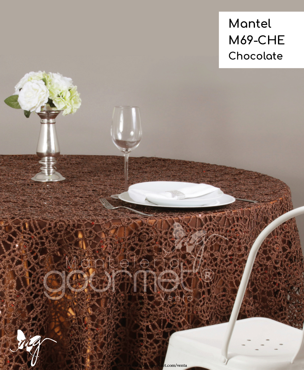 Mantel M69-CHE Chocolate – Mantelería Gourmet®