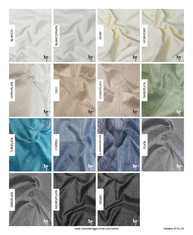 Mantel M16-LIN Negro – Mantelería Gourmet®