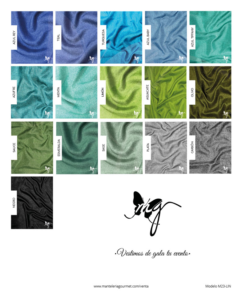 Mantel M23-LIN Carbón – Mantelería Gourmet®