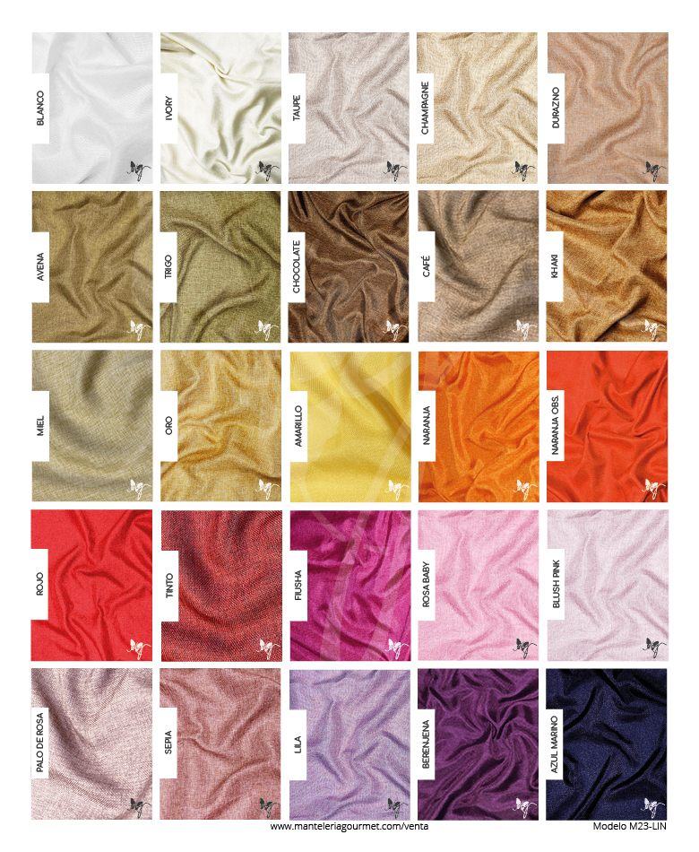 Mantel M23-LIN Carbón – Mantelería Gourmet®