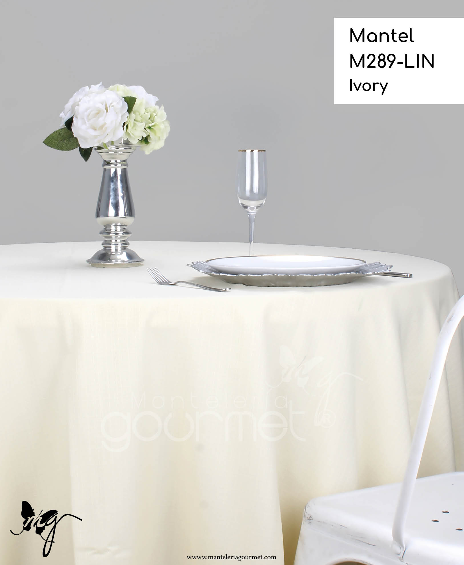 Mantel M289-LIN Ivory – Mantelería Gourmet®