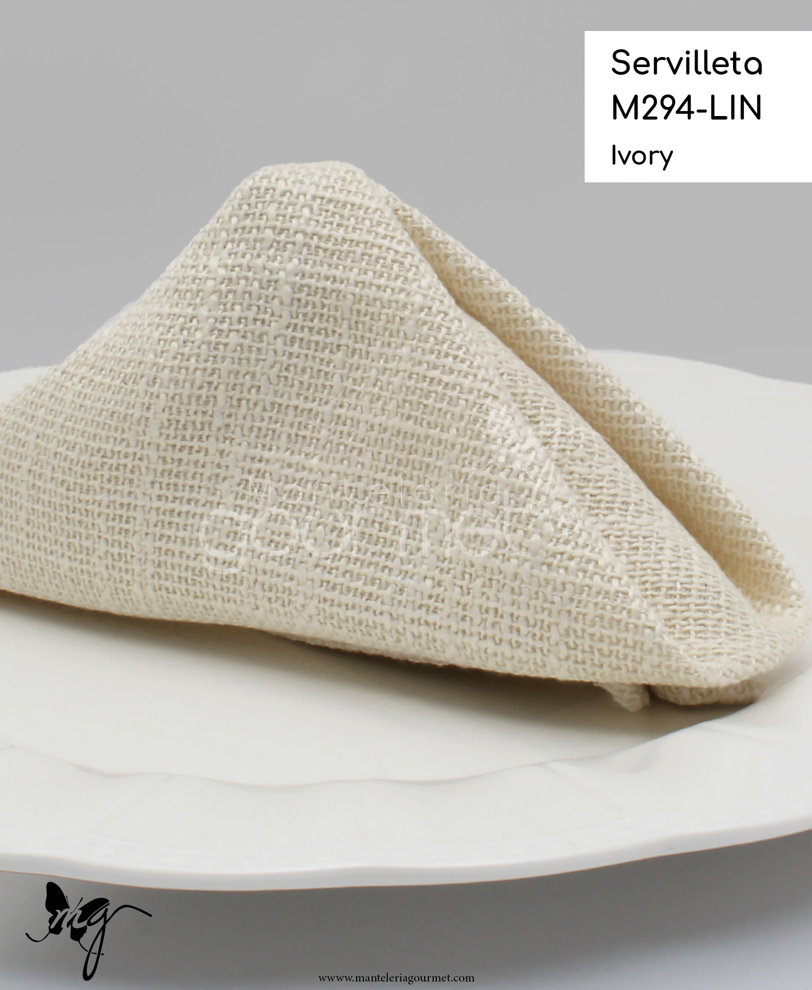 Servilleta M294-LIN Ivory – Mantelería Gourmet®