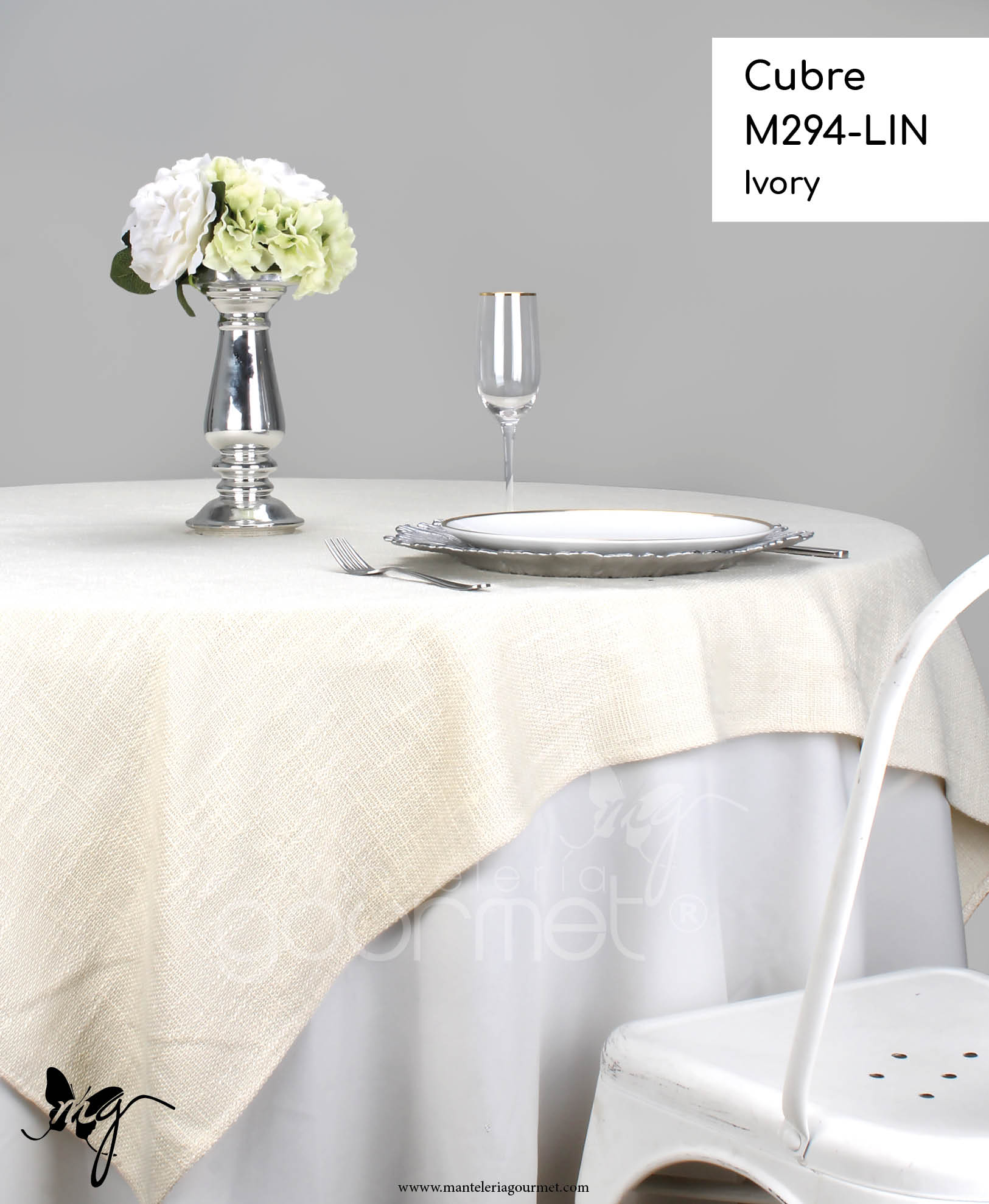Cubre M294-LIN Ivory – Mantelería Gourmet®