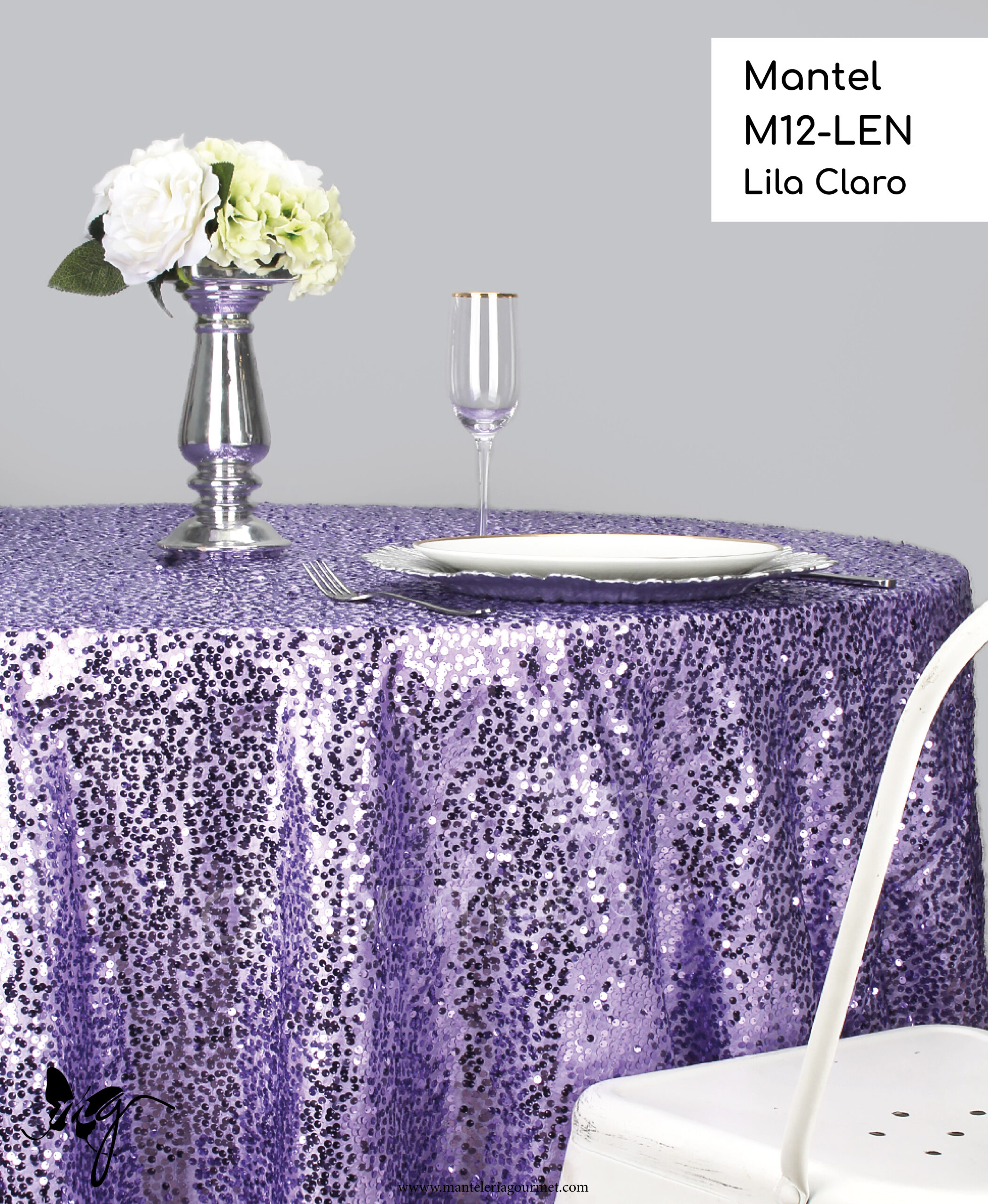Mantel M12-LEN Lila Claro – Mantelería Gourmet®