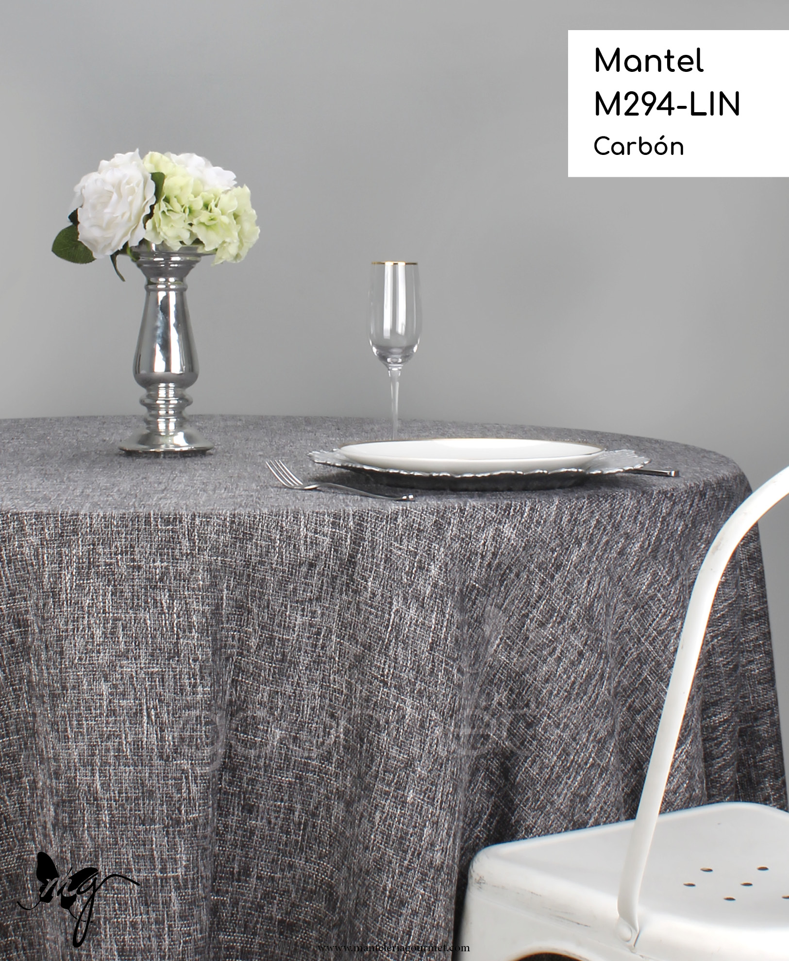 Mantel M294-LIN Carbon – Mantelería Gourmet®