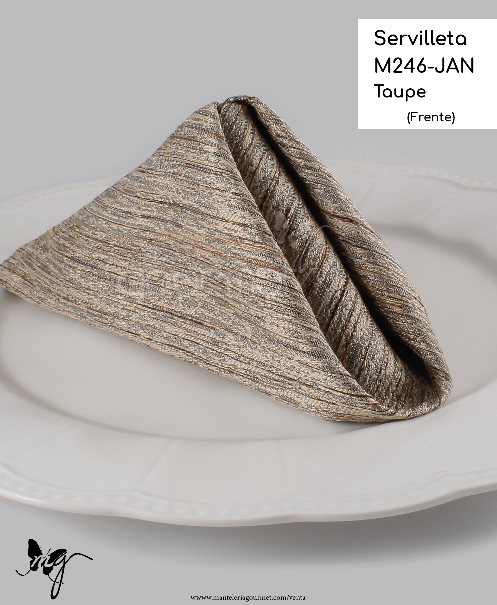 Servilleta M246-JAN Taupe – Mantelería Gourmet®