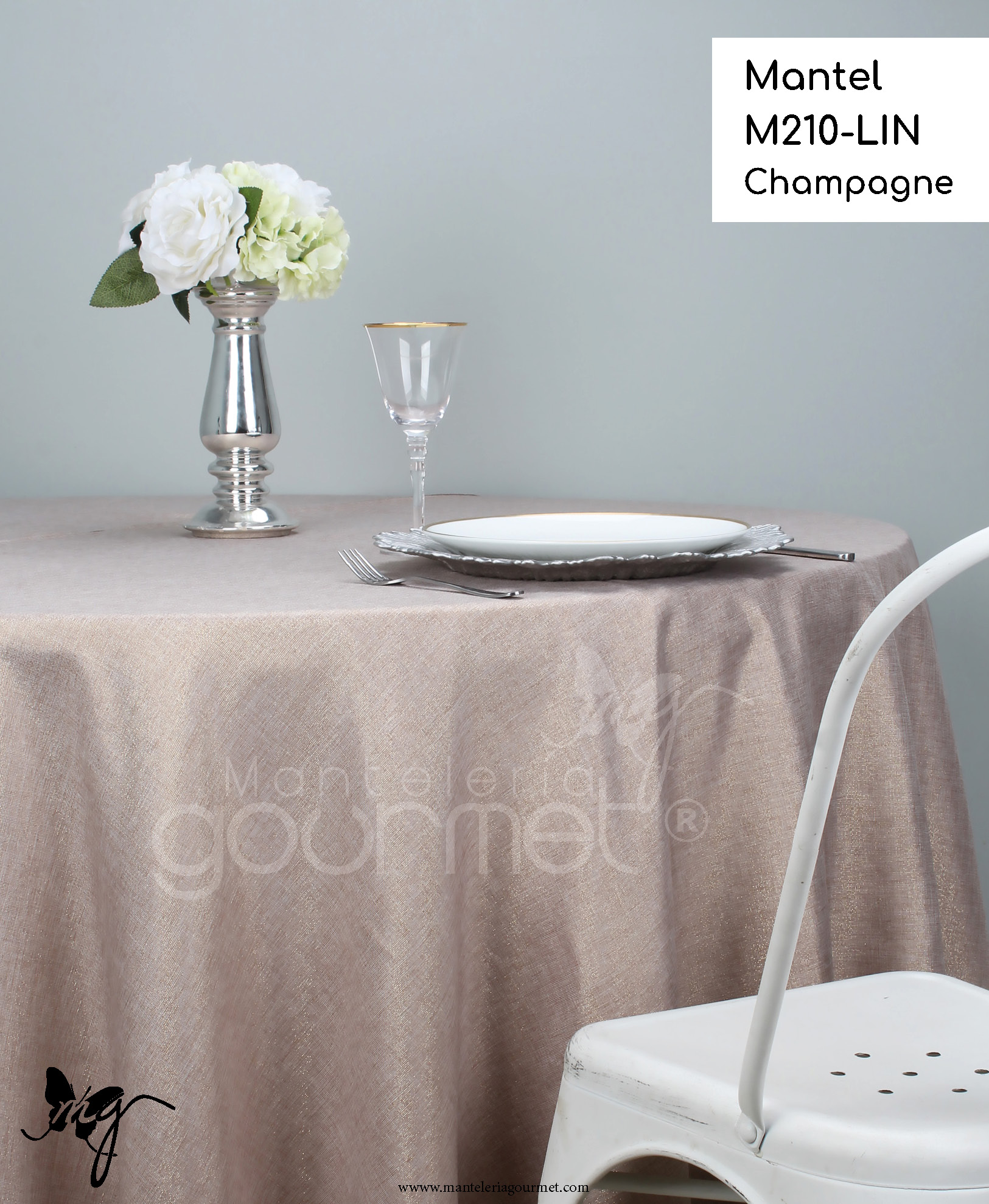 Mantel M210-LIN Champagne – Mantelería Gourmet®