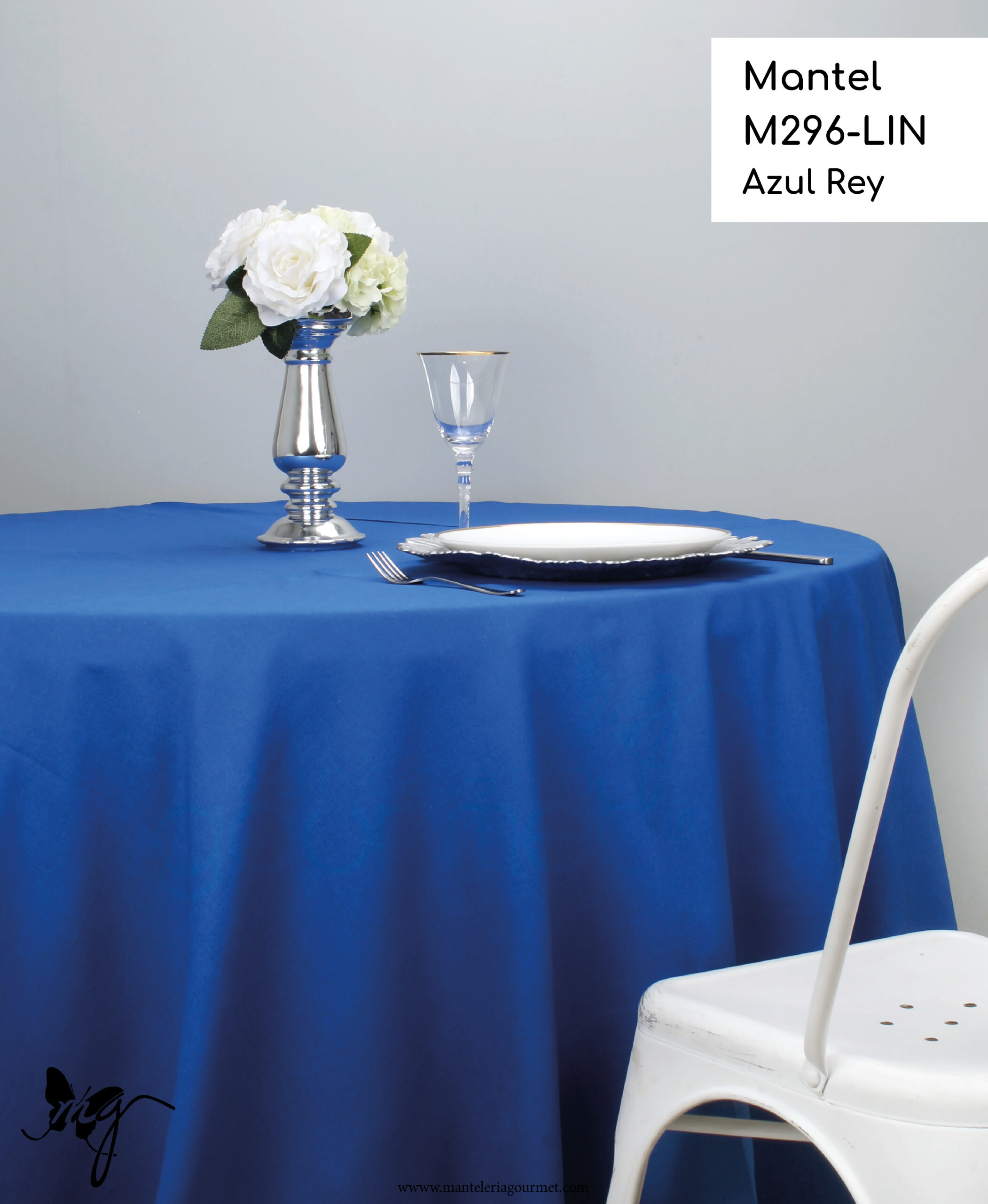 Mantel M296-LIN Azul Rey – Mantelería Gourmet®