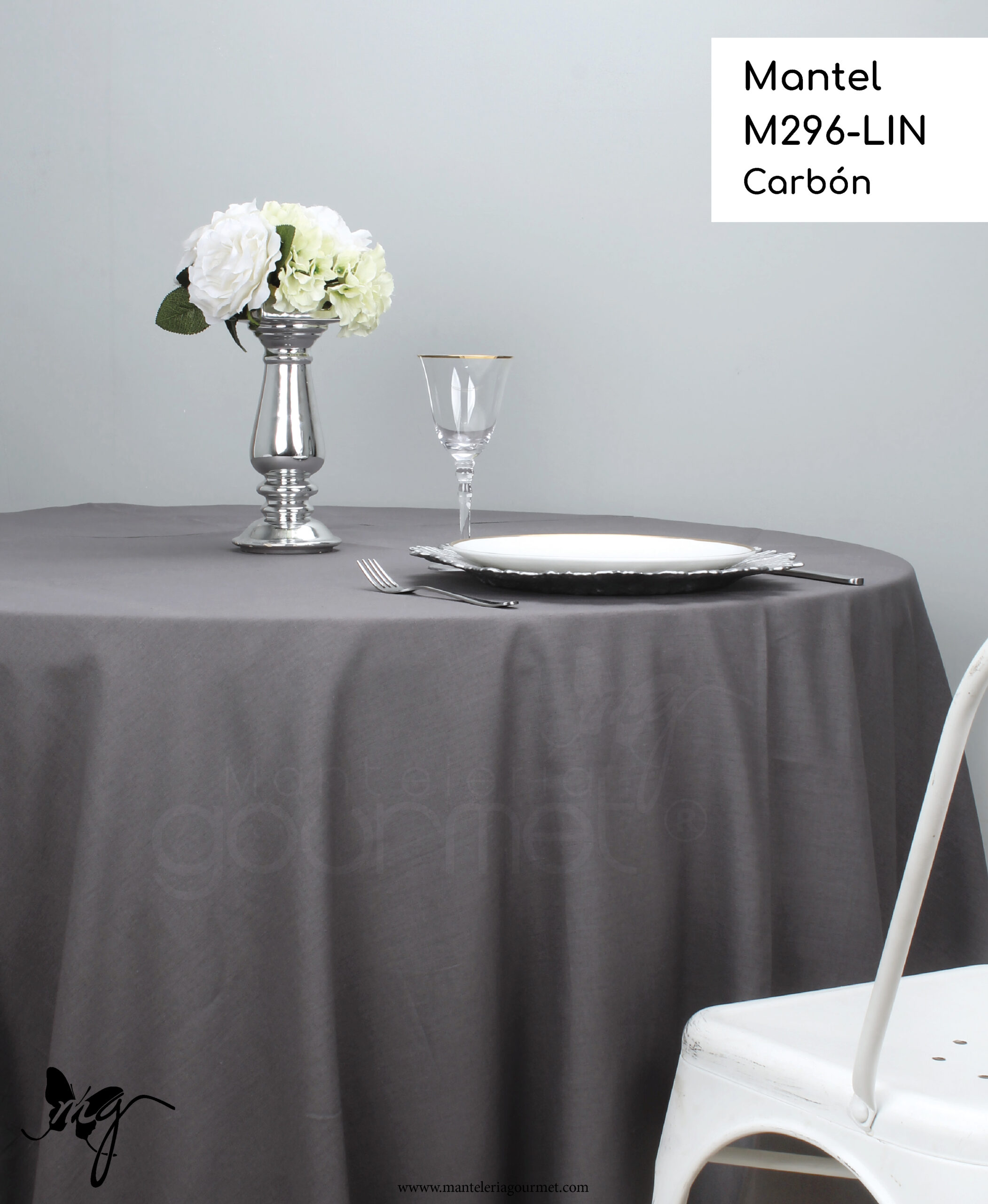 Mantel M296-LIN Carbon – Mantelería Gourmet®