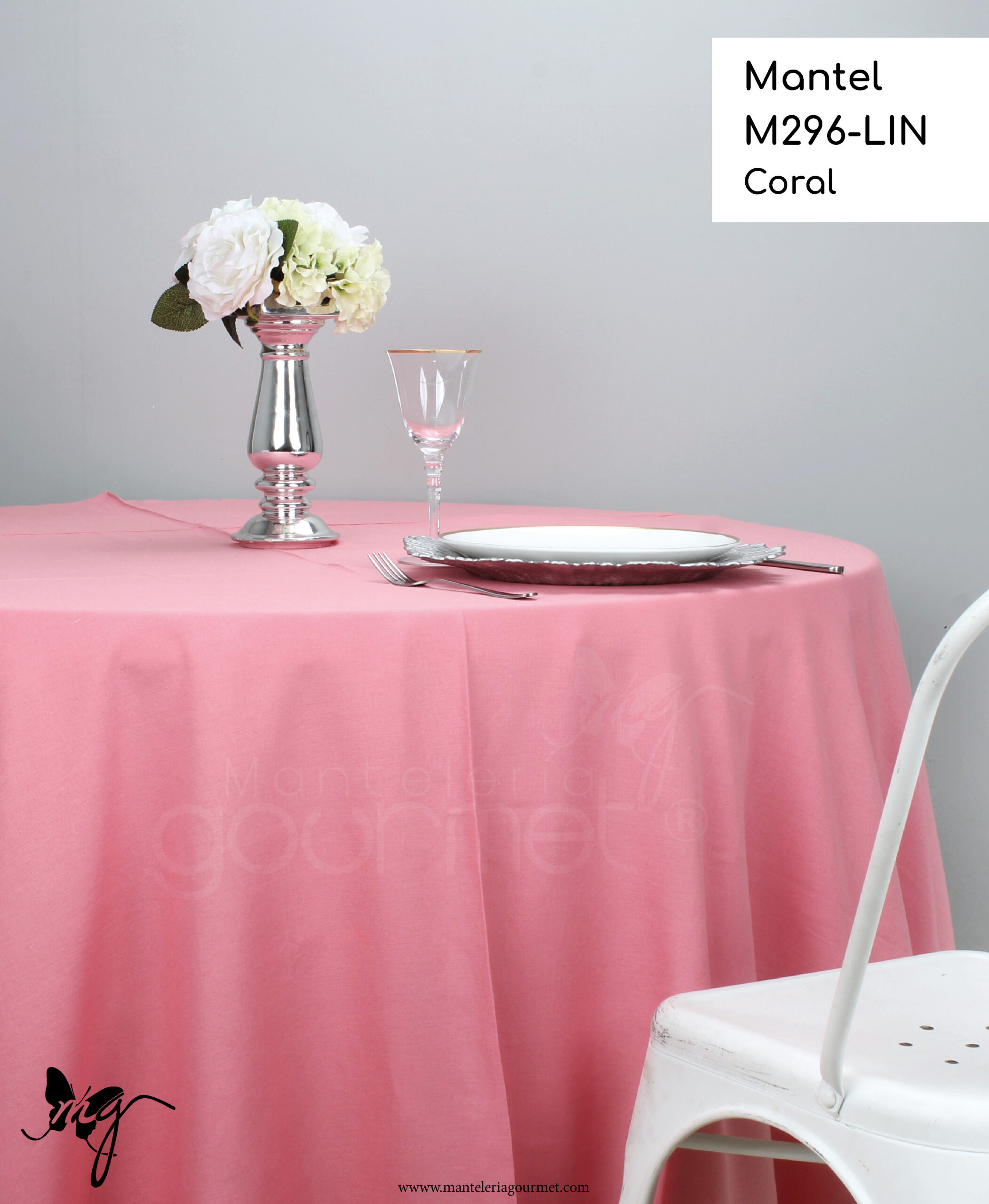 Mantel M296-LIN Coral – Mantelería Gourmet®