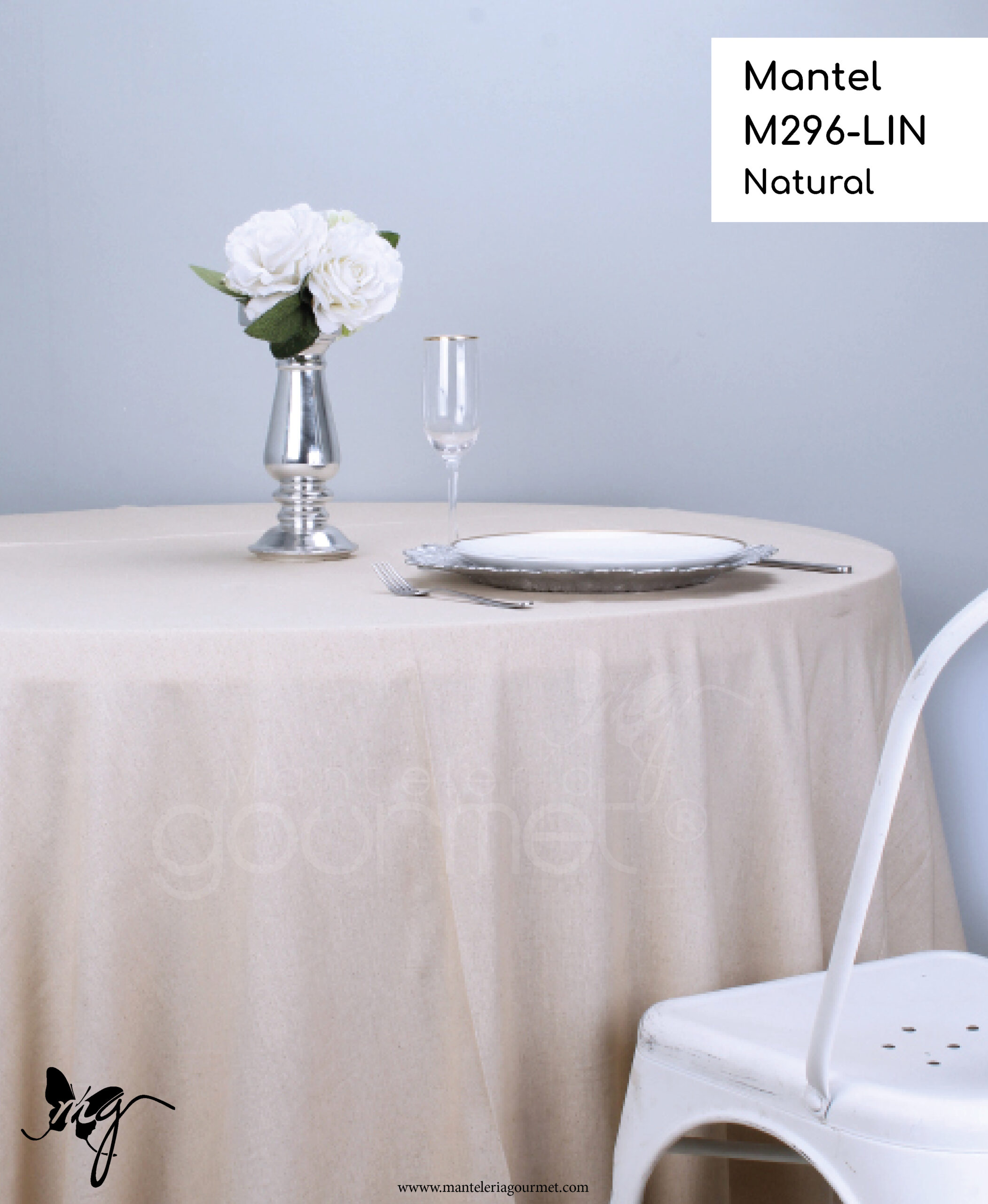 Mantel M296-LIN Natural – Mantelería Gourmet®