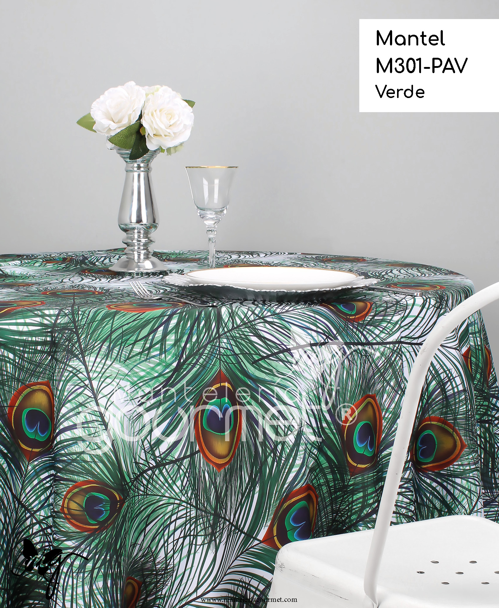Mantel M301-PAV Verde – Mantelería Gourmet®