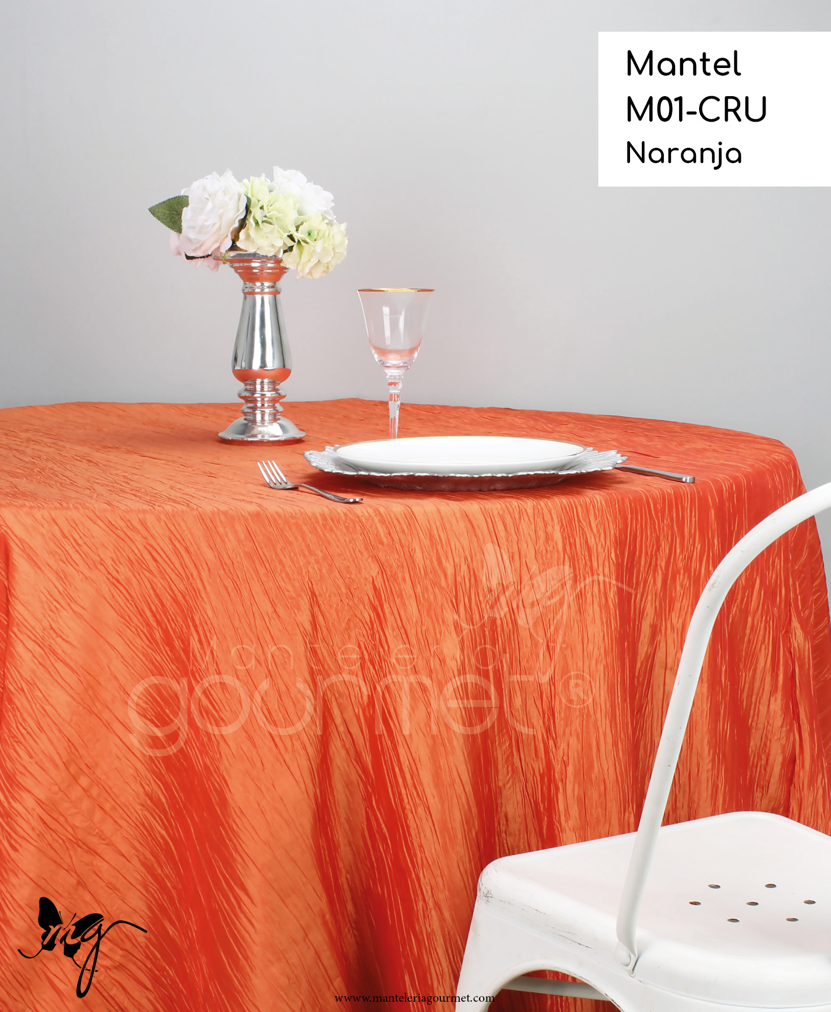 Mantel M01-CRU Naranja – Mantelería Gourmet®