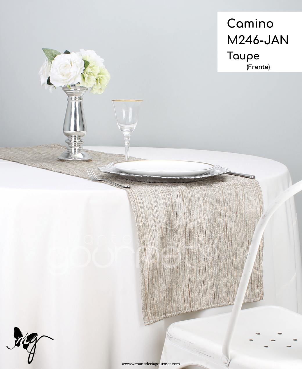 Camino M246-JAN Taupe – Mantelería Gourmet®