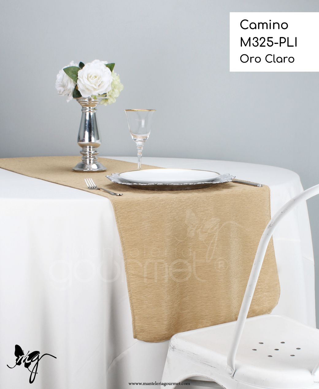 Camino M325-PLI Oro Claro – Mantelería Gourmet®