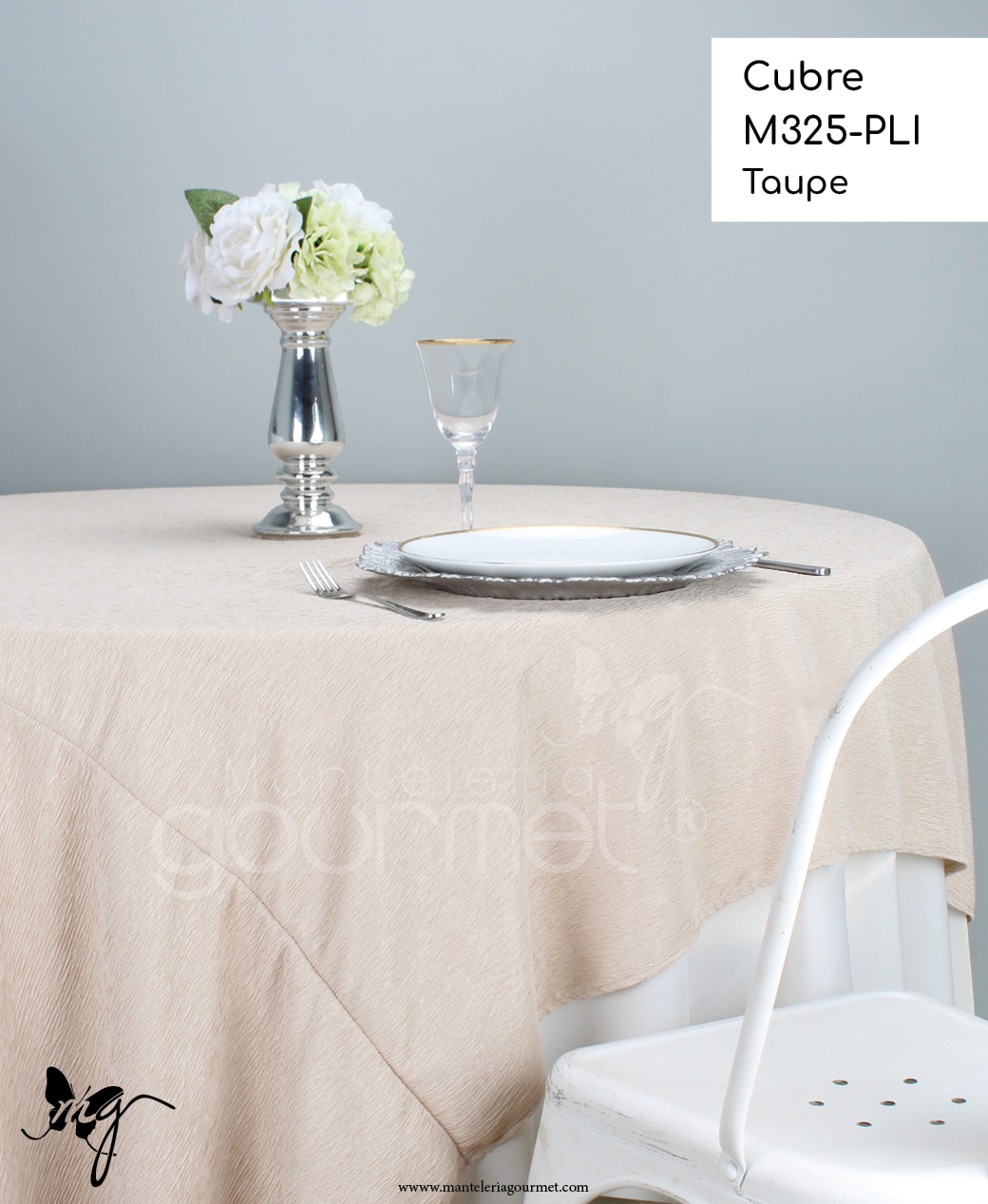 Cubre M325-PLI Taupe – Mantelería Gourmet®
