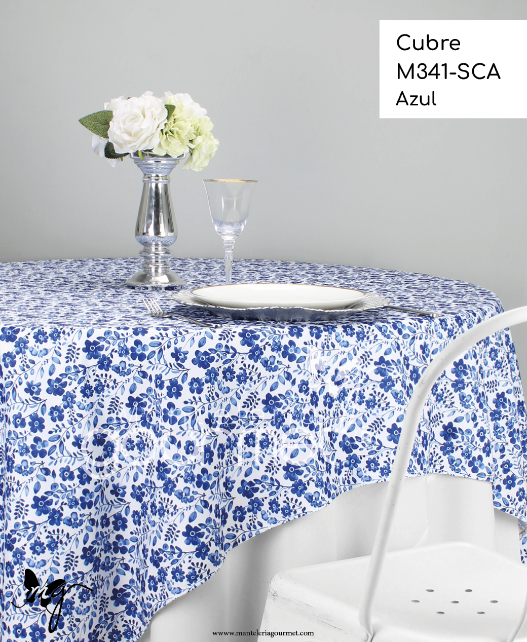 Cubre M341-SCA Azul – Mantelería Gourmet®