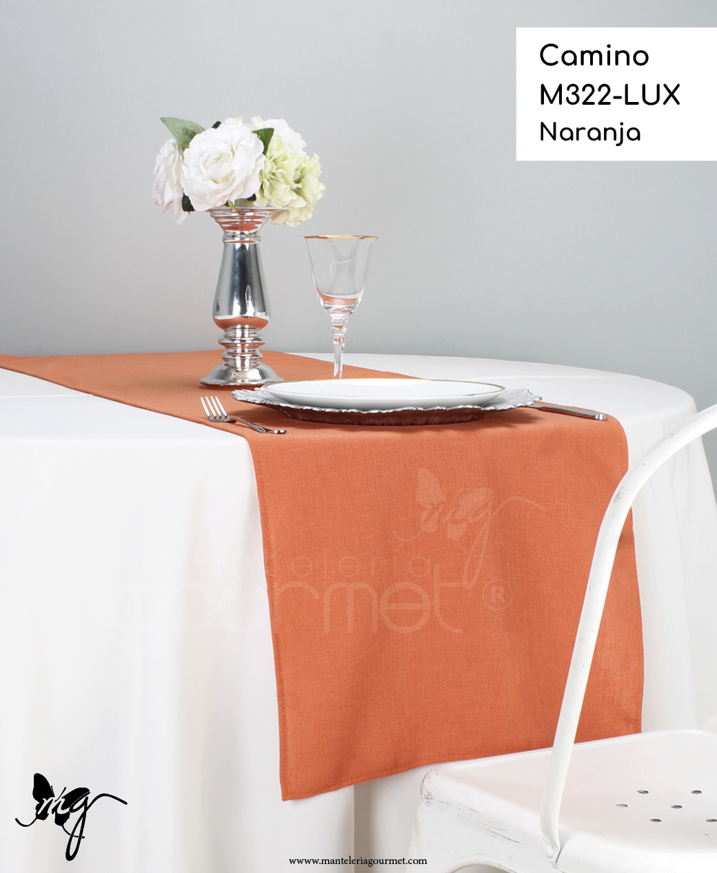 Camino M322-LUX Naranja – Mantelería Gourmet®